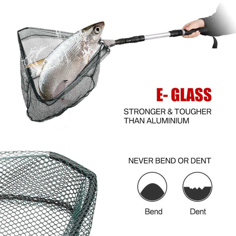 AquaGrip 130cm Aluminium Fishing Net - Enhance Your Catch! — Flamin ...