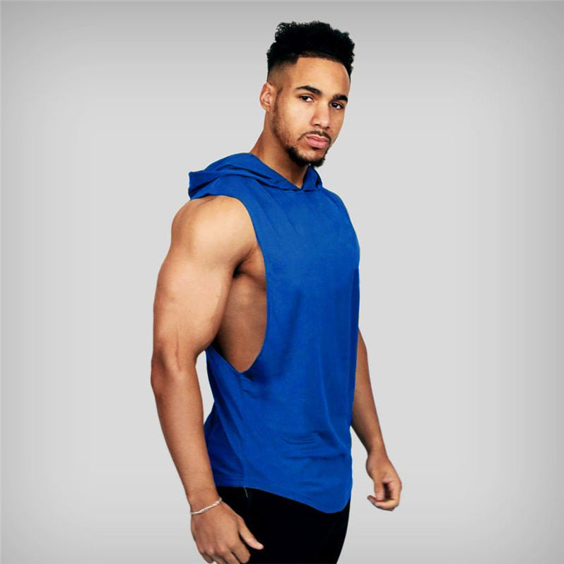 Men's "JUST GYM" Hooded Tank Top | Men's Tank Tops — Flamin' Fitness